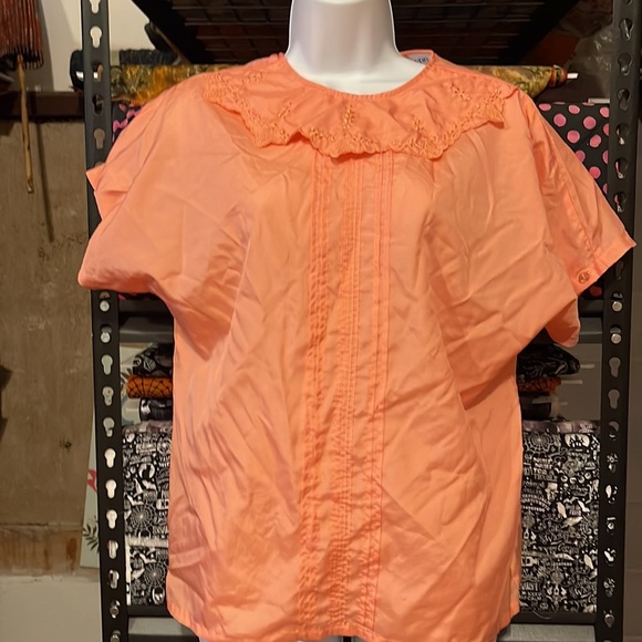 Avon | Tops | Vintage Avon Fashions Peach Shear Blouse | Poshmark